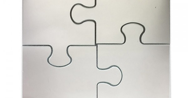 Καθρέπτης παζλ 90x90cm σε 4 τεμάχια Nova Glass Ελληνική βιοτεχνία καθρεπτών